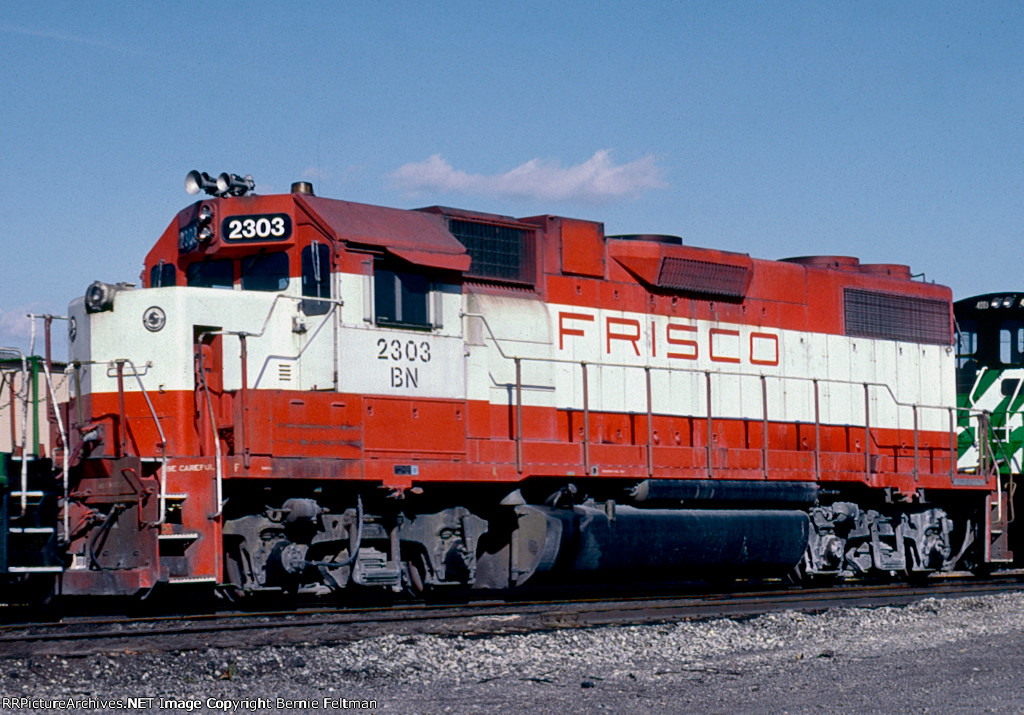 Burlington Northern GP38-2 #2303 in East Thomas Yard